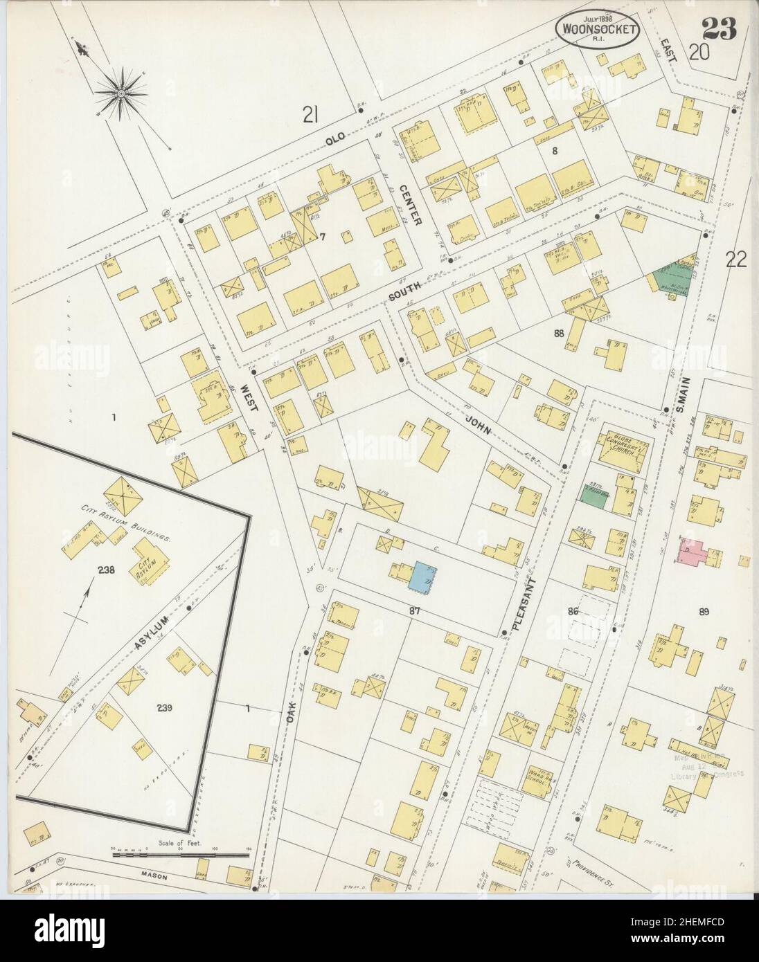 Map of woonsocket hi-res stock photography and images - Alamy