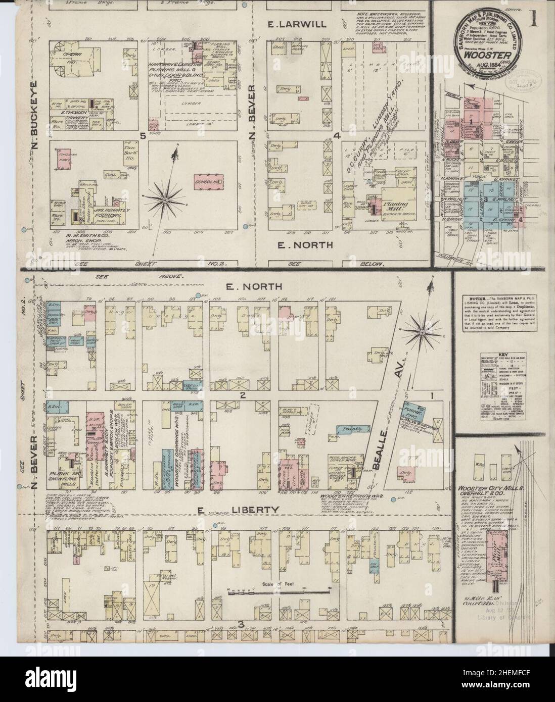 Map of wooster ohio hi-res stock photography and images - Alamy