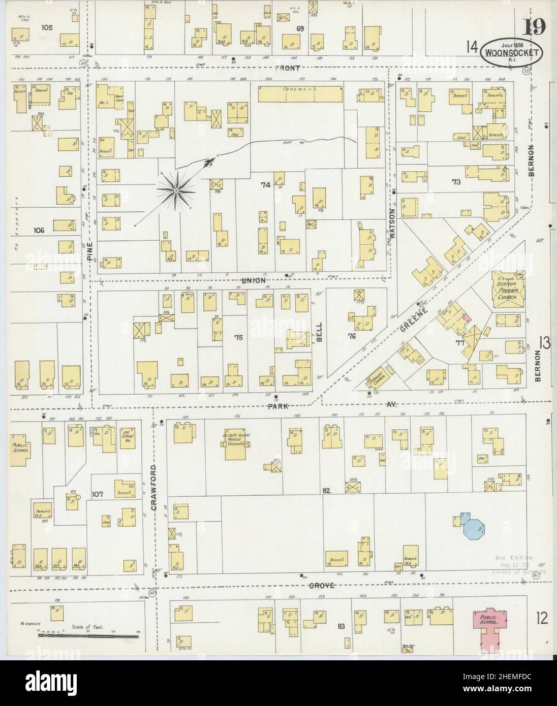 Map of woonsocket hi-res stock photography and images - Alamy