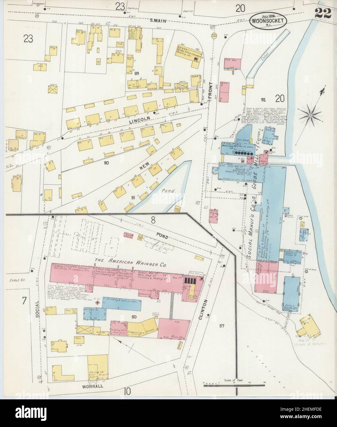 Map of woonsocket hi-res stock photography and images - Alamy