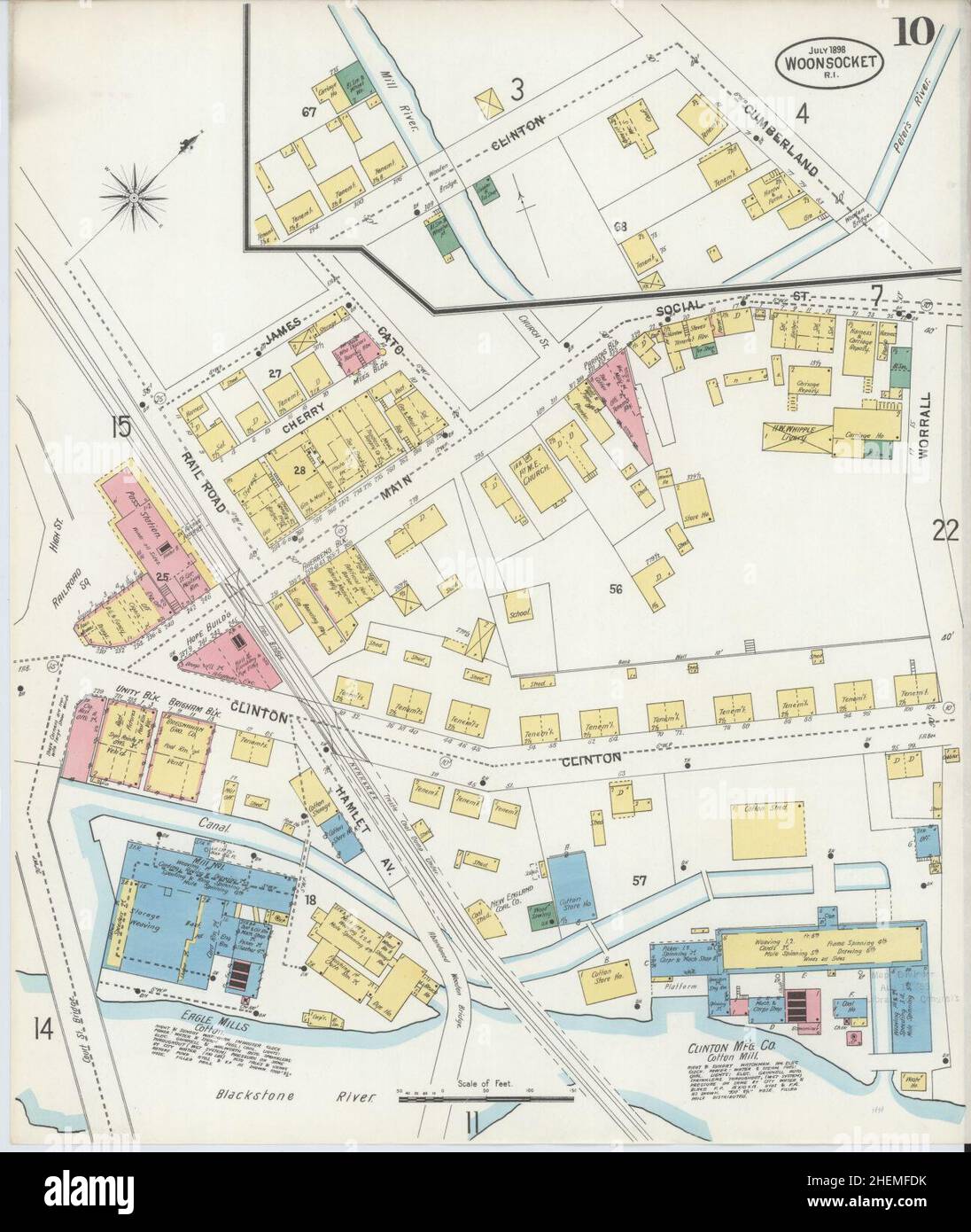 Map of woonsocket hi-res stock photography and images - Alamy