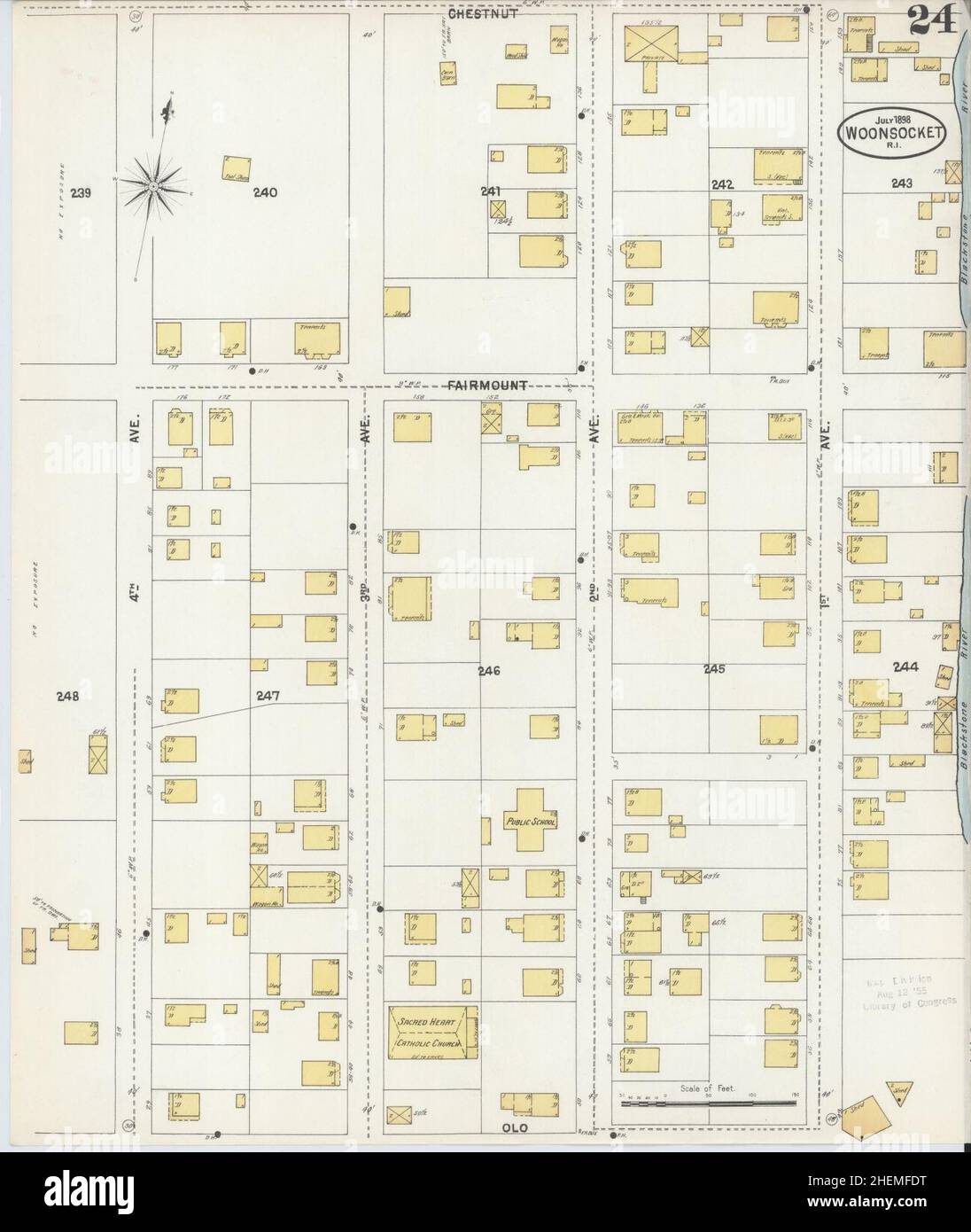 Map of woonsocket hi-res stock photography and images - Alamy