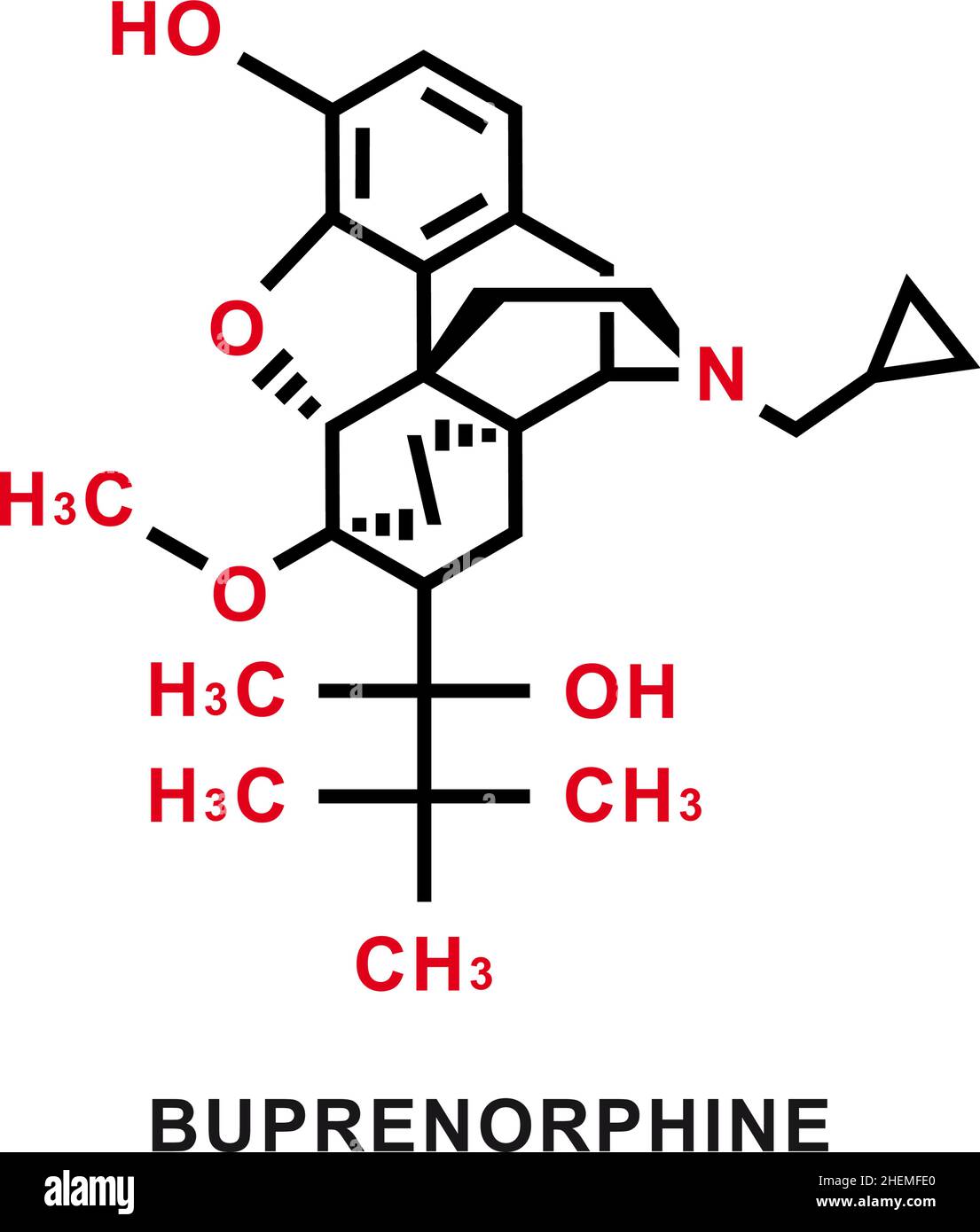 Buprenorphine chemical formula. Buprenorphine chemical molecular ...