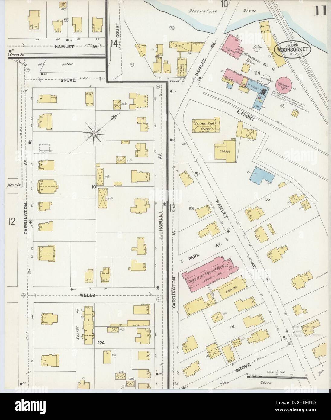 Map of woonsocket hi-res stock photography and images - Alamy