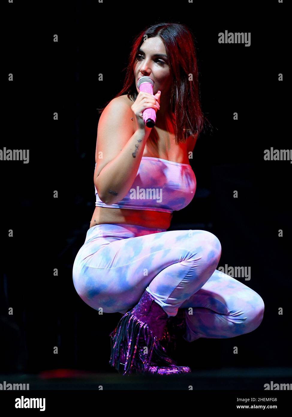 Codishow, 12/09/2021, Italy, September 12, 2021, Elettra Lamborghini singing during Elettra ...