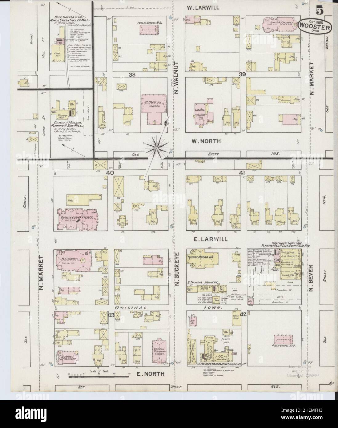 Map of wooster hi-res stock photography and images - Alamy