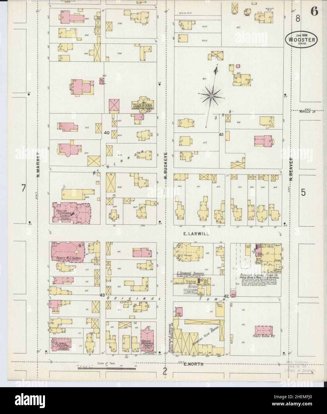 Map of wooster ohio hi-res stock photography and images - Alamy