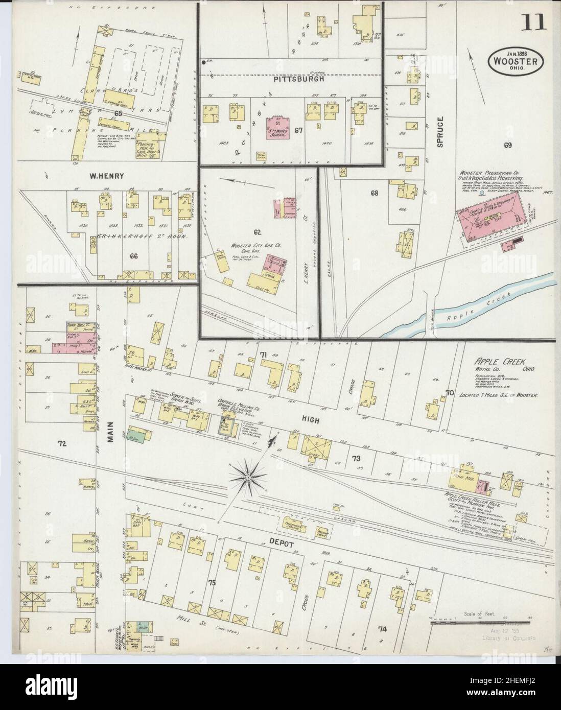 Wooster ohio map hi-res stock photography and images - Alamy