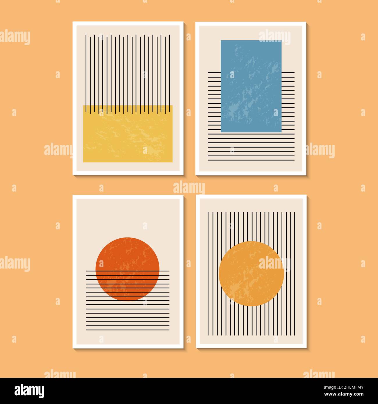 Modern Abstract Geometric Dot Line Art Poster Stock Vector Image & Art ...