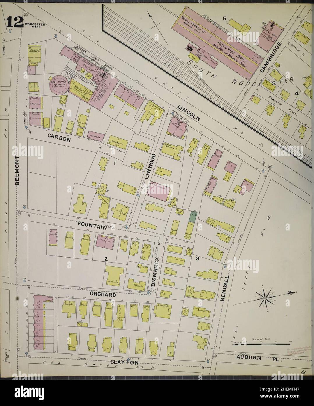 Sanborn Fire Insurance Map from Worcester, Worcester County ...