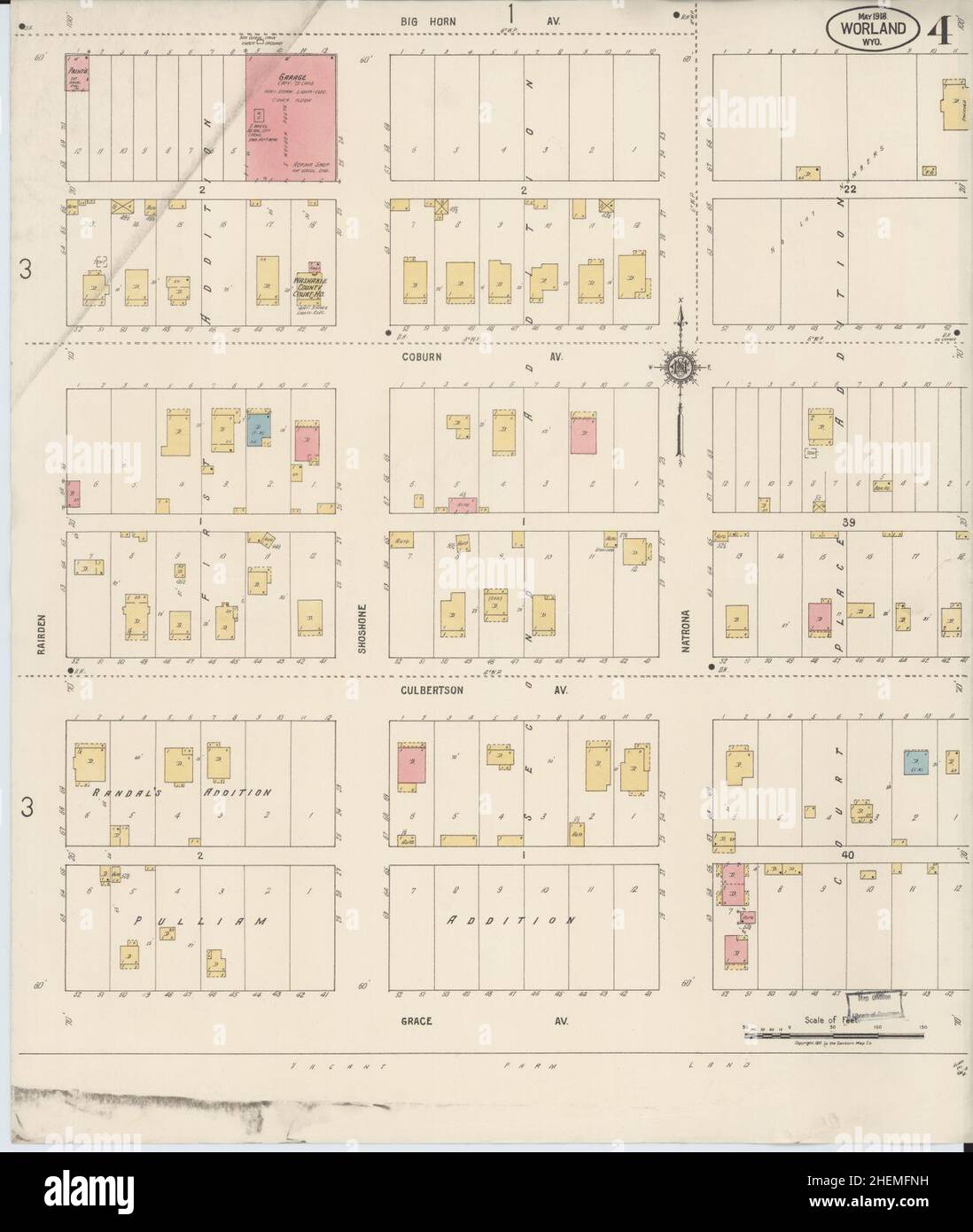 Washakie county map hi-res stock photography and images - Alamy