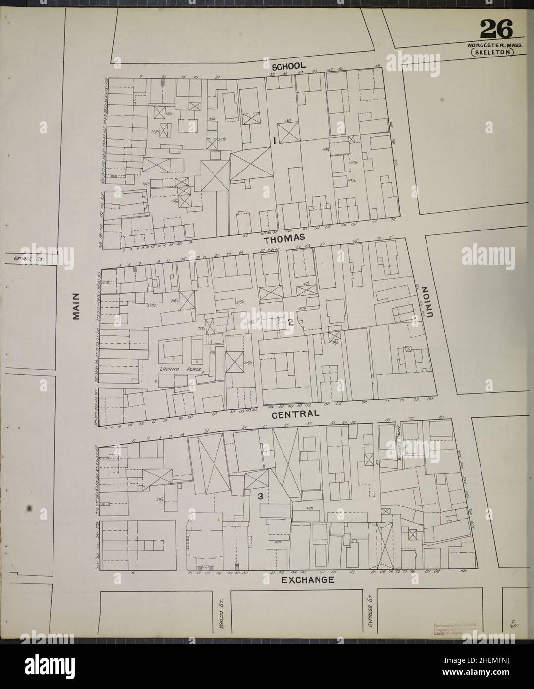 Sanborn Fire Insurance Map from Worcester, Worcester County ...