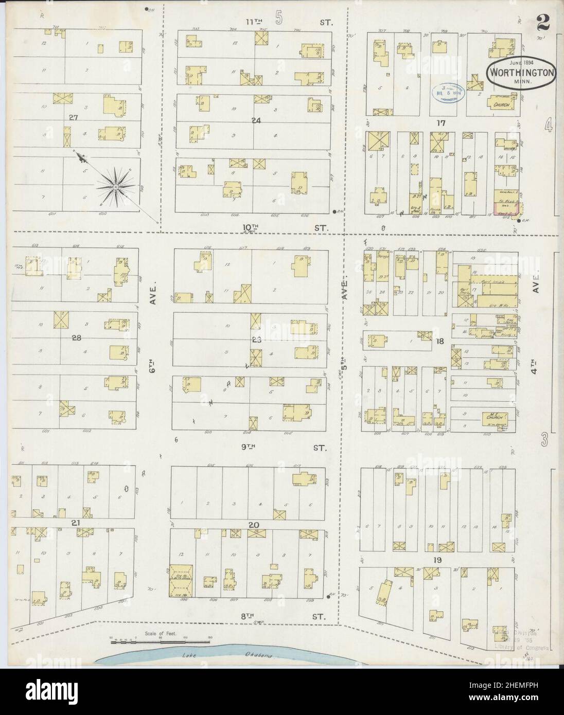 Map of worthington minnesota hi-res stock photography and images - Alamy