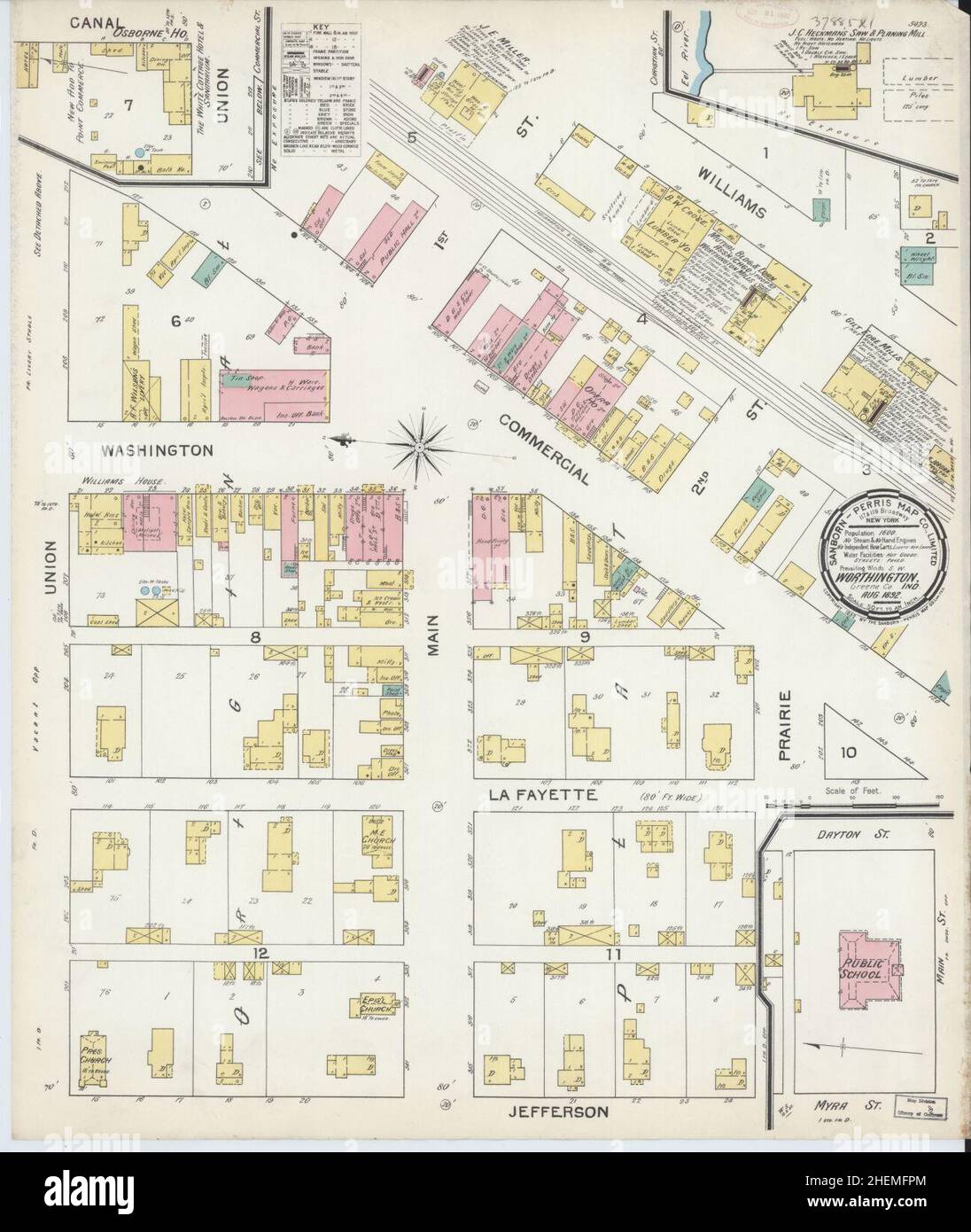 Greene indiana map hi-res stock photography and images - Alamy