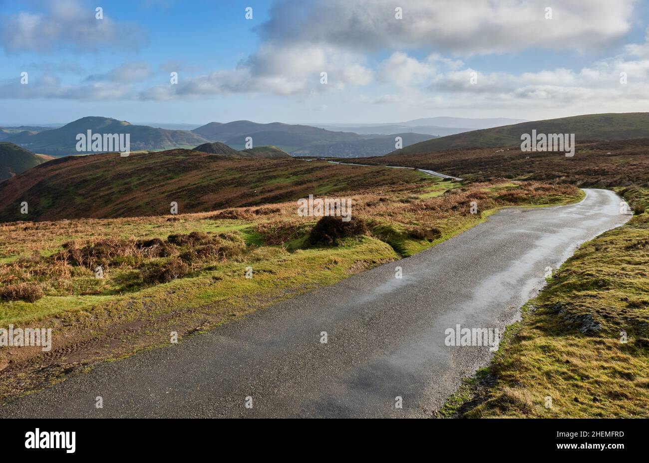 The Burway on the Long Mynd, looking towards Caer Caradoc, Hope Bowdler ...