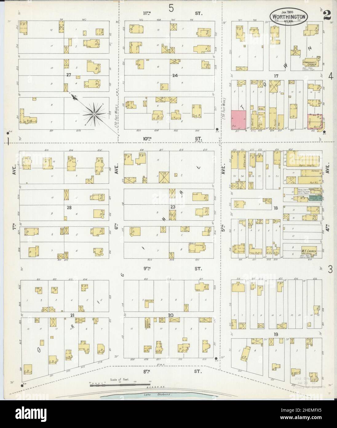 Map of worthington minnesota hi-res stock photography and images - Alamy