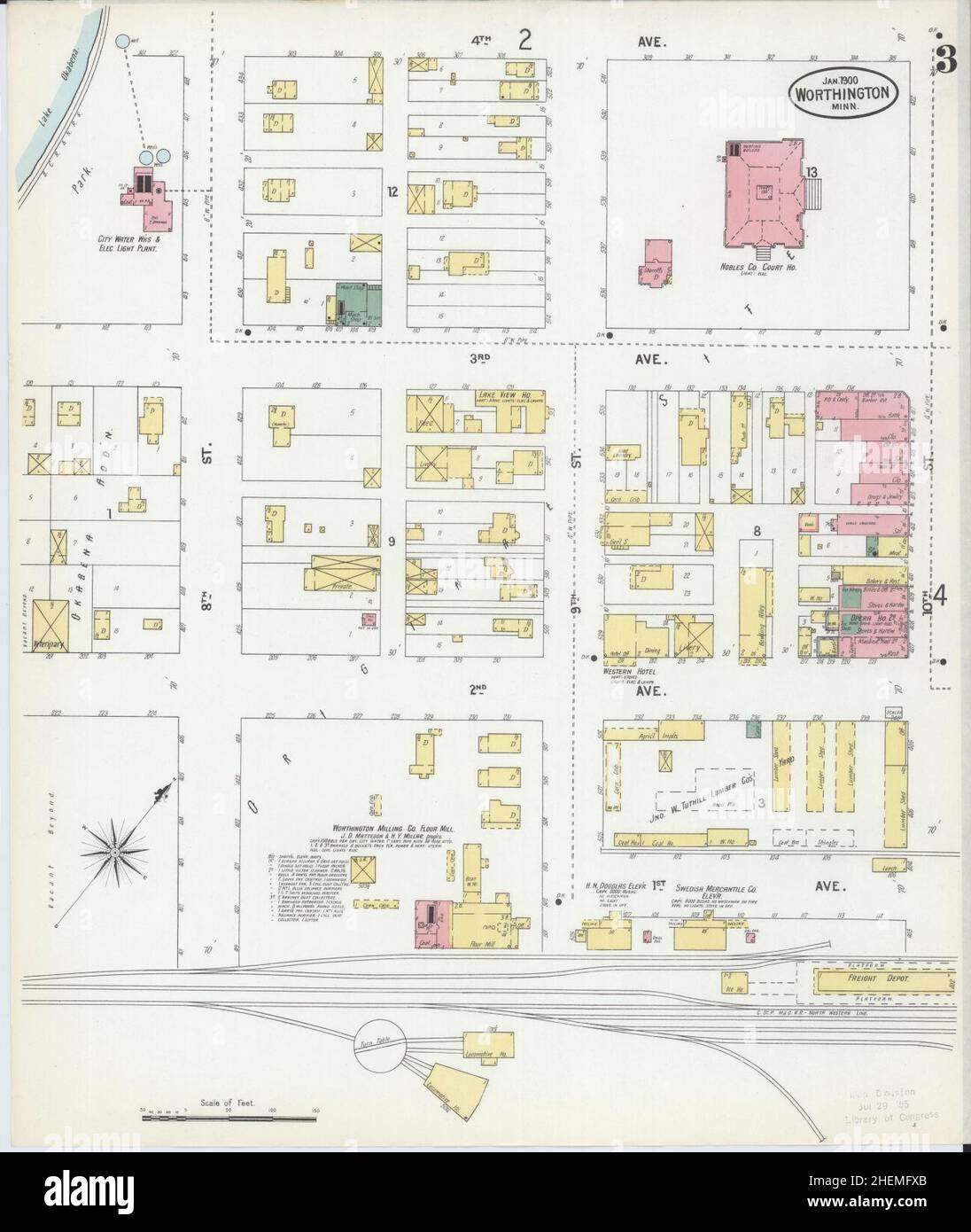 Map of worthington minnesota hi-res stock photography and images - Alamy
