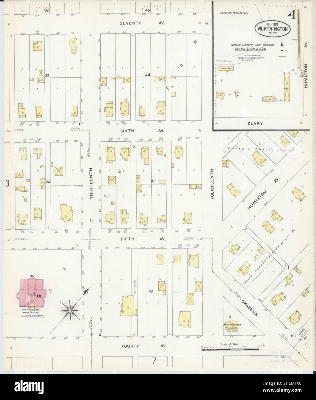 Map of worthington minnesota hi-res stock photography and images - Alamy