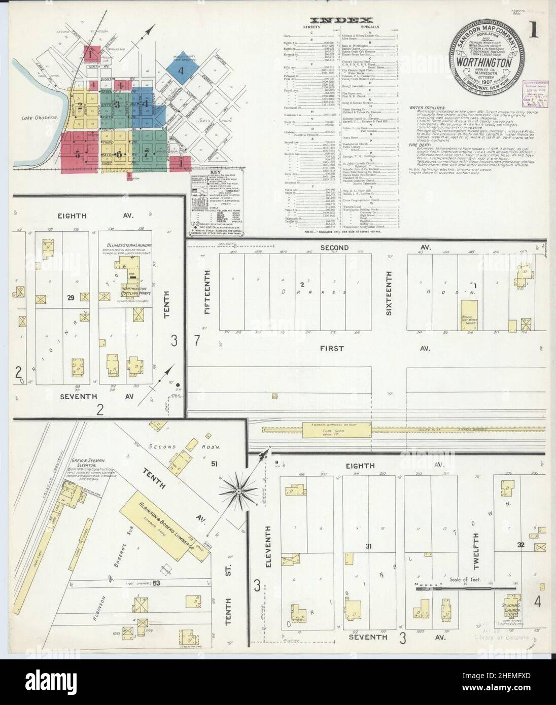 Map of worthington minnesota hi-res stock photography and images - Alamy