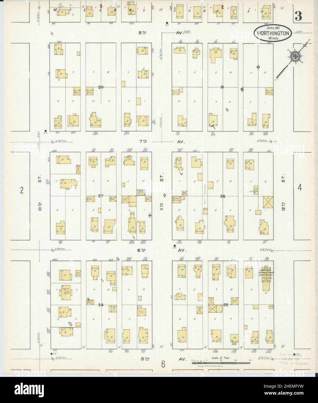 Map of worthington minnesota hi-res stock photography and images - Alamy