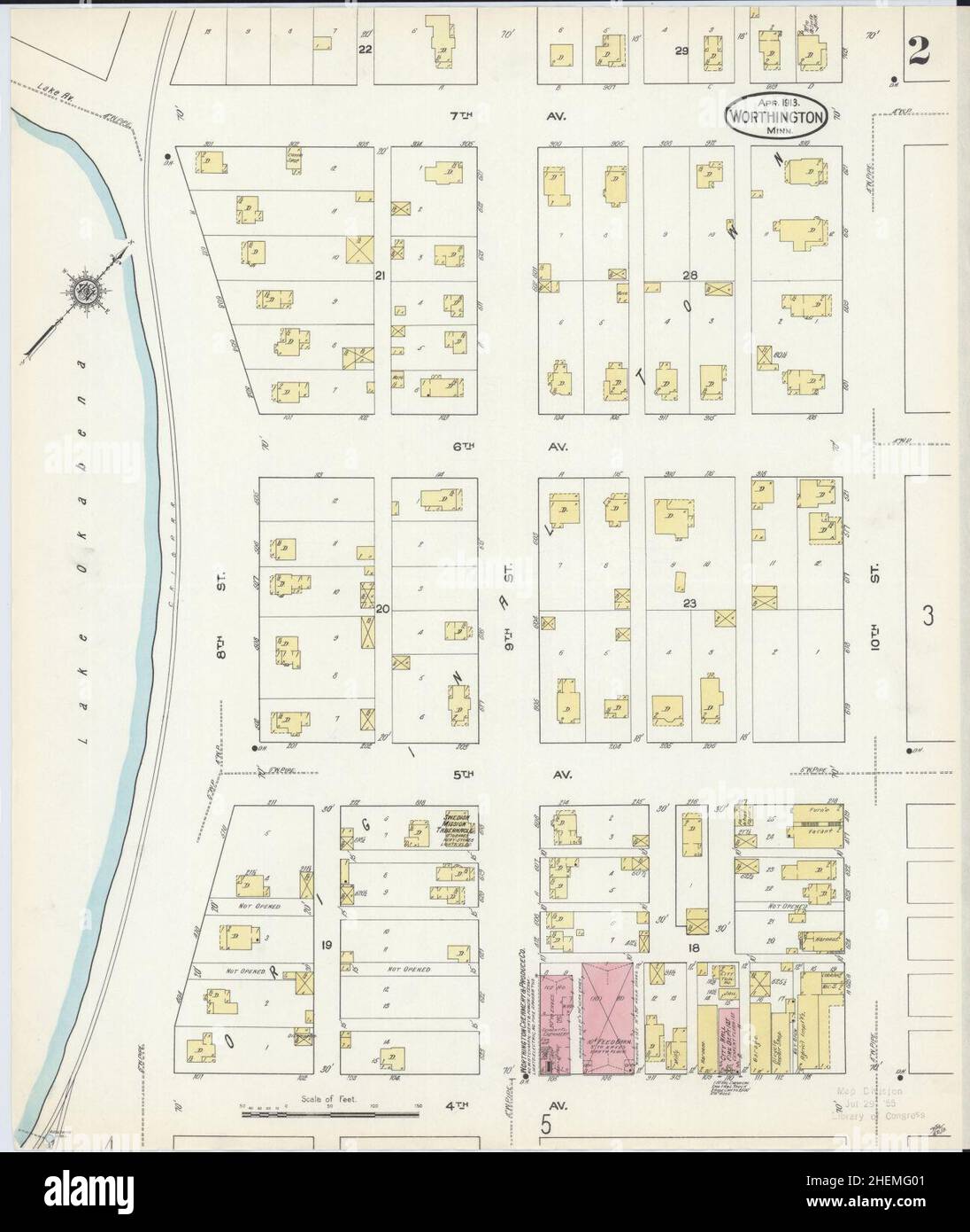 Map of worthington minnesota hi-res stock photography and images - Alamy