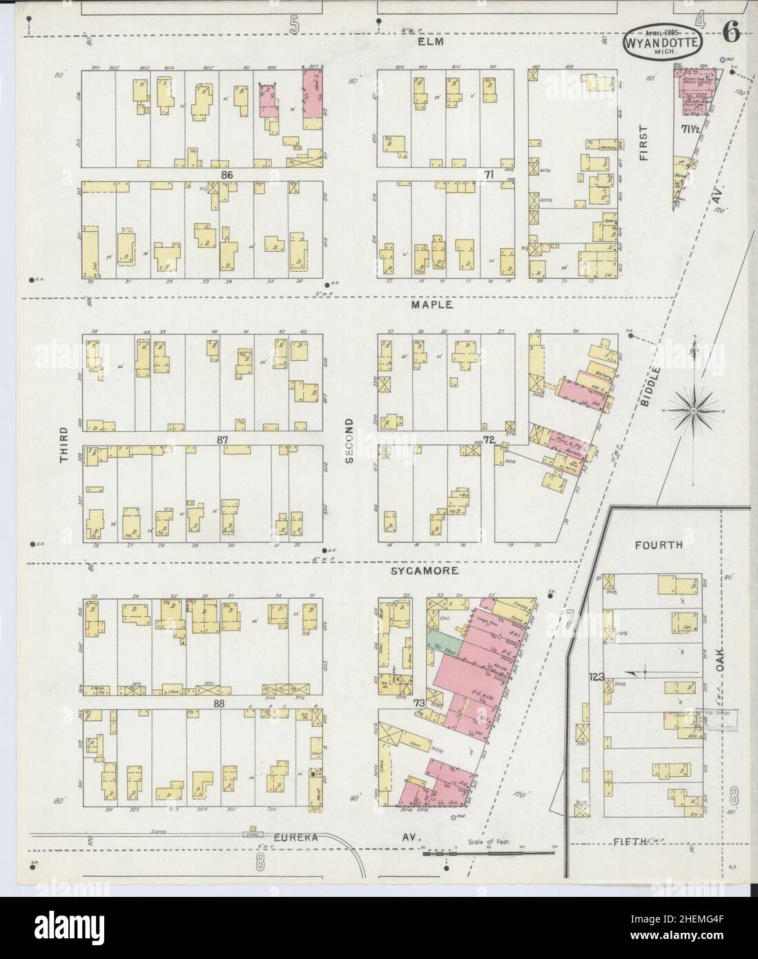Wyandotte map hi-res stock photography and images - Alamy