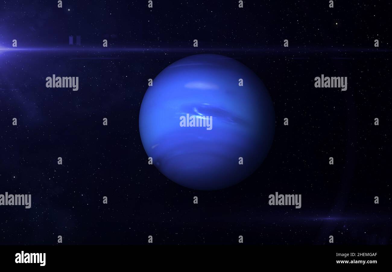 View of planet Neptune from space. Space, nebula and planet Neptune ...