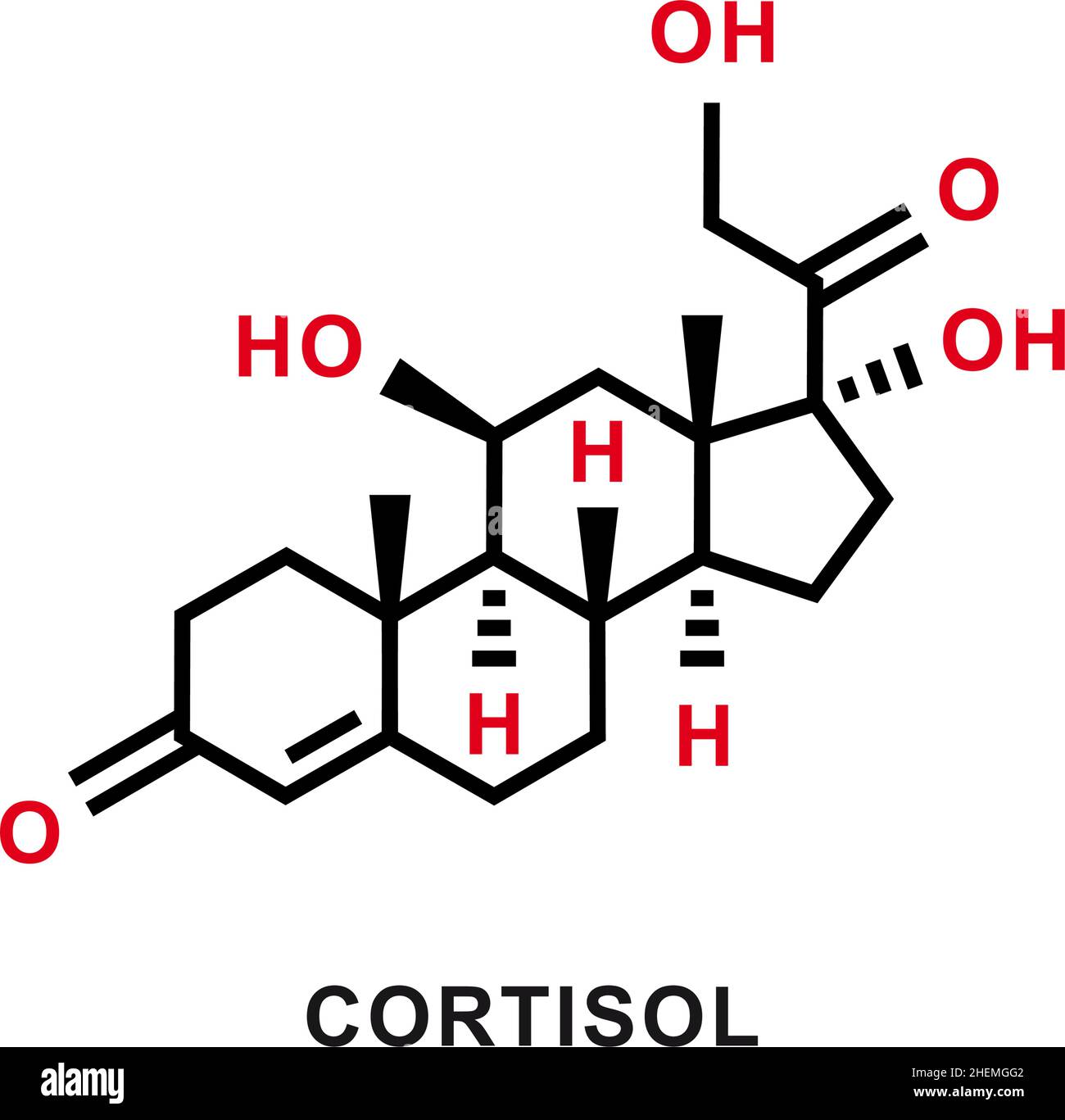 Cortisol Chemical Formula Cortisol Chemical Molecular Structure