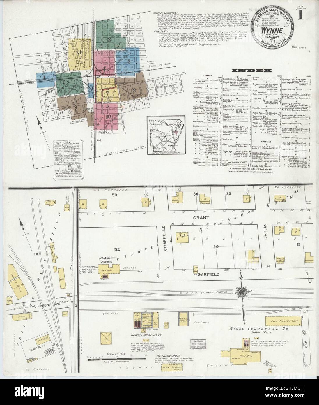 Wynne arkansas map hi-res stock photography and images - Alamy