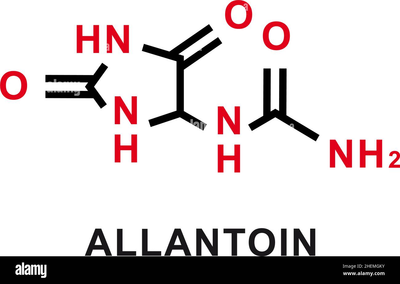 Allantoin chemical formula. Allantoin chemical molecular structure ...