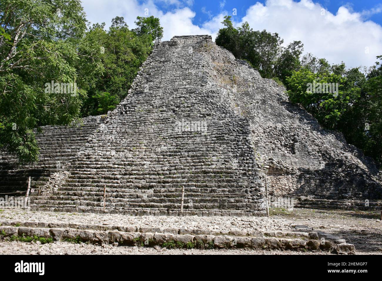 Ixmoja pyramid, Nohoch Mul, Maya ruins, Coba Archeological Area ...