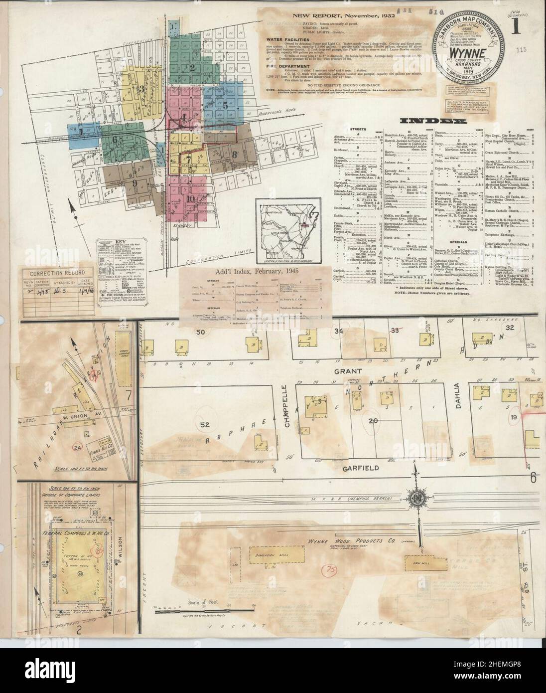 Wynne arkansas map hi-res stock photography and images - Alamy
