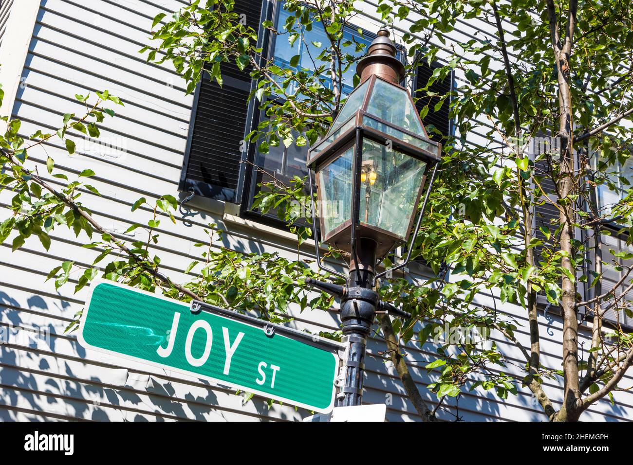 street sign Joy street in downtown Boston, USA Stock Photo - Alamy