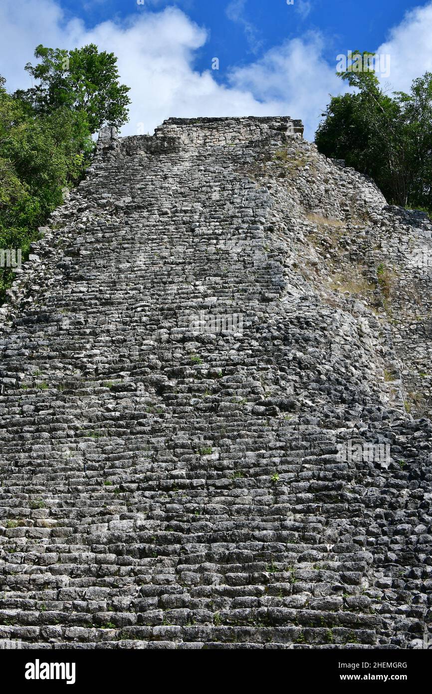 Ixmoja pyramid, Nohoch Mul, Maya ruins, Coba Archeological Area ...
