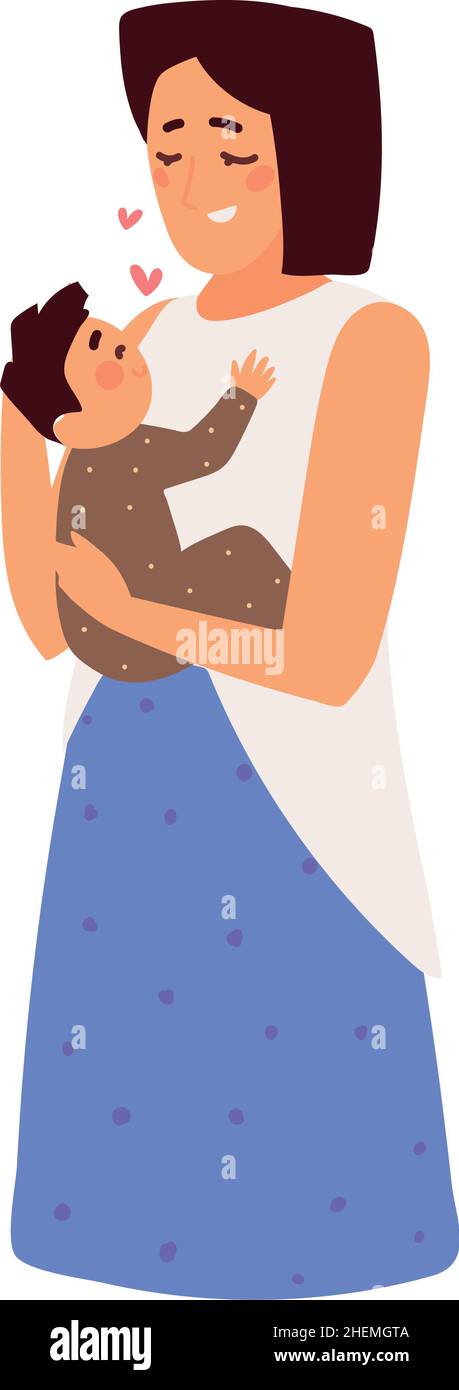 woman carrying a baby Stock Vector Image & Art - Alamy