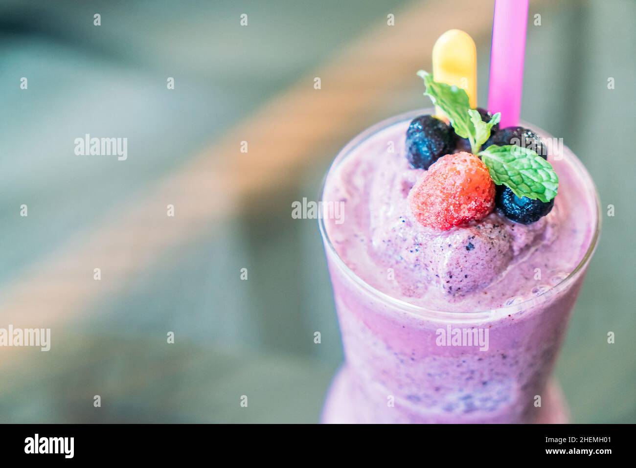 Mix Berry smoothies - Filter effect Stock Photo - Alamy