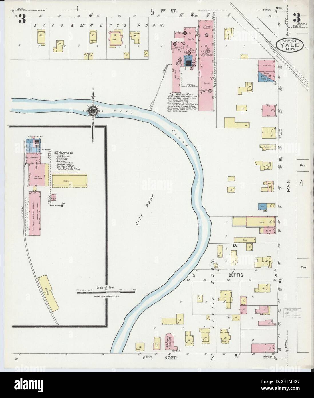 Map of yale michigan hi-res stock photography and images - Alamy