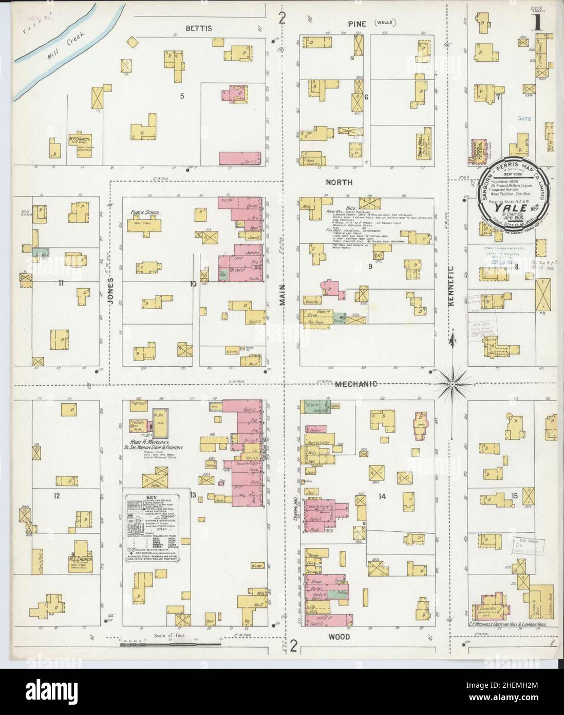 Map of yale michigan hi-res stock photography and images - Alamy
