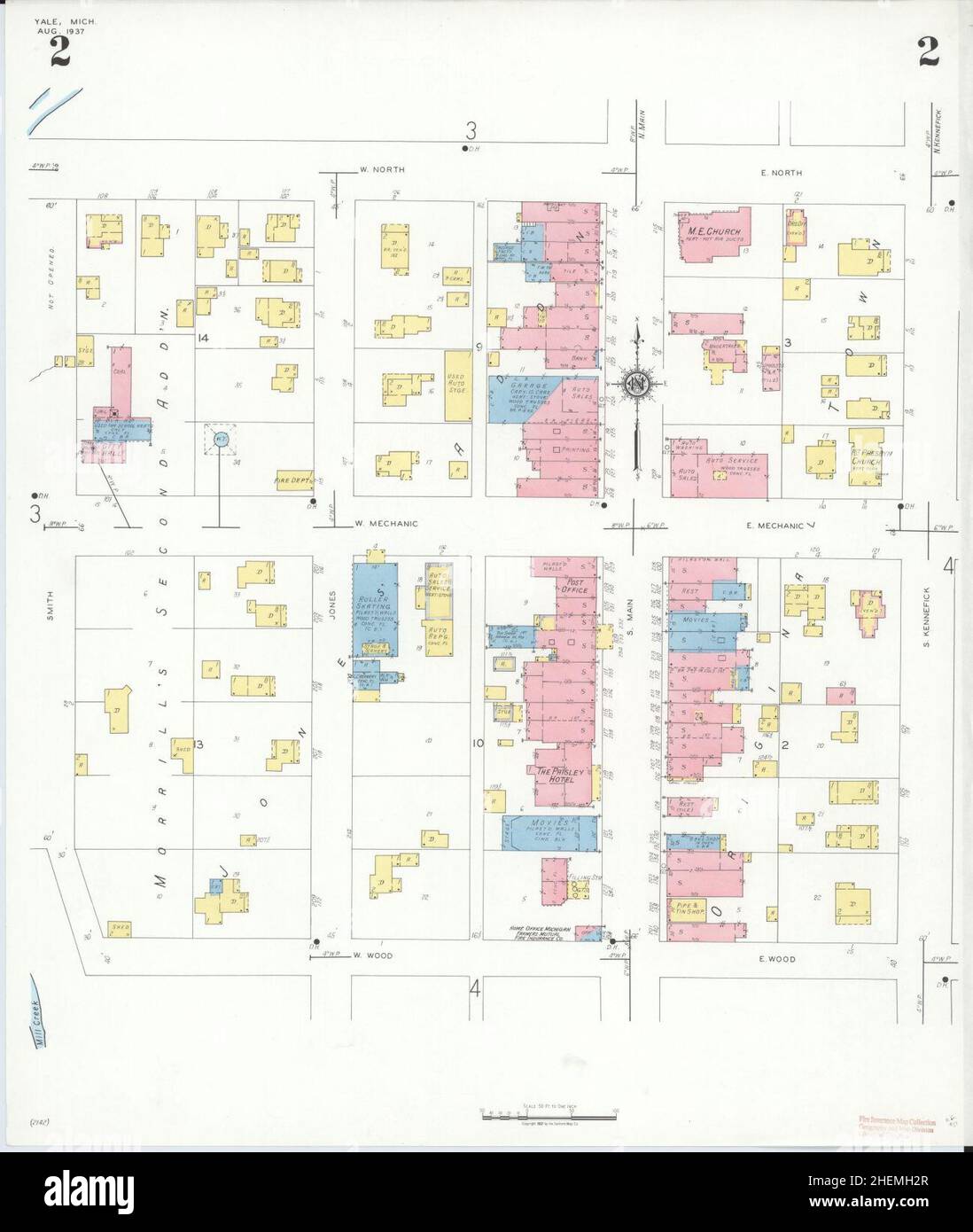 Map of yale michigan hi-res stock photography and images - Alamy