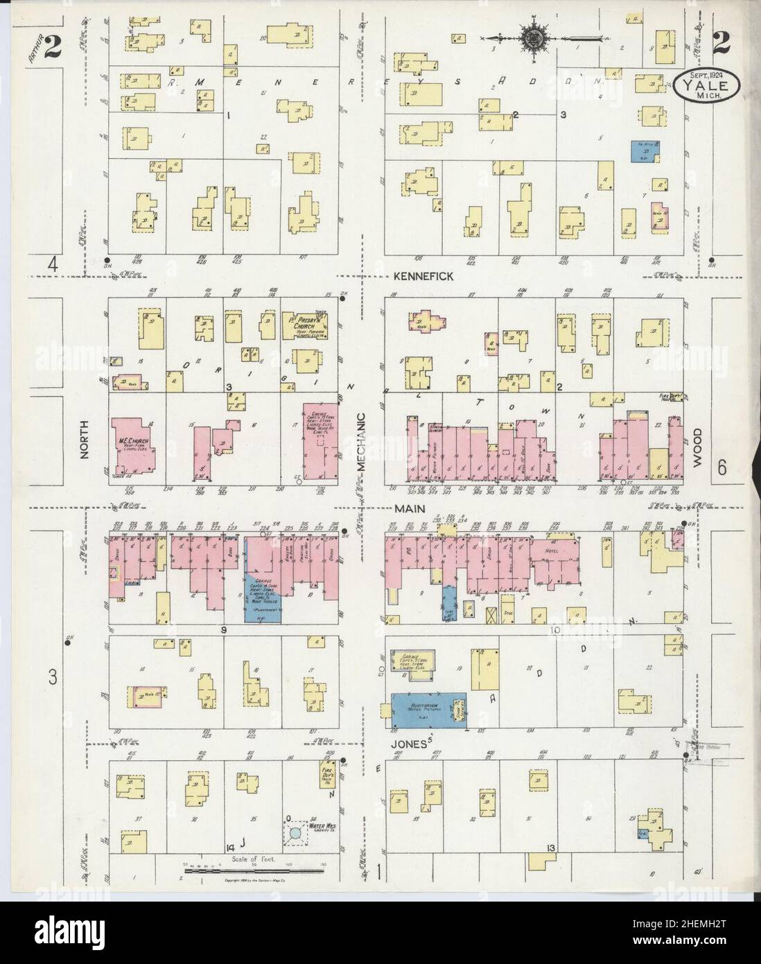 Map of yale michigan hi-res stock photography and images - Alamy