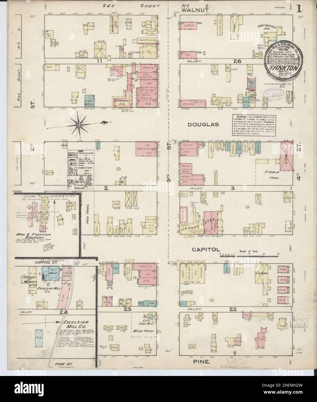 Yankton south dakota map hi-res stock photography and images - Alamy