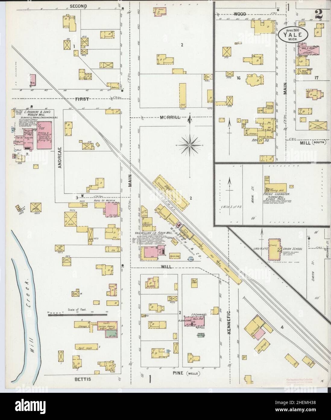 Map of yale michigan hi-res stock photography and images - Alamy