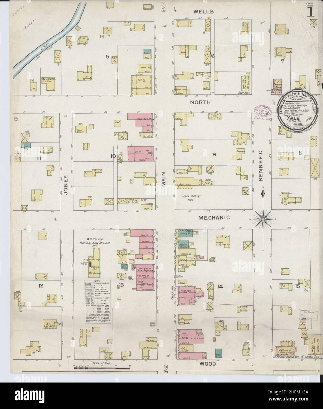 Map of yale michigan hi-res stock photography and images - Alamy