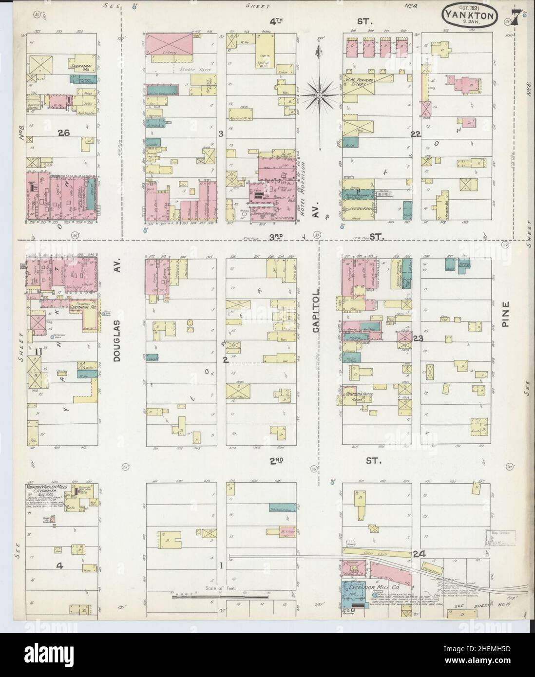 Map of yankton hi-res stock photography and images - Alamy