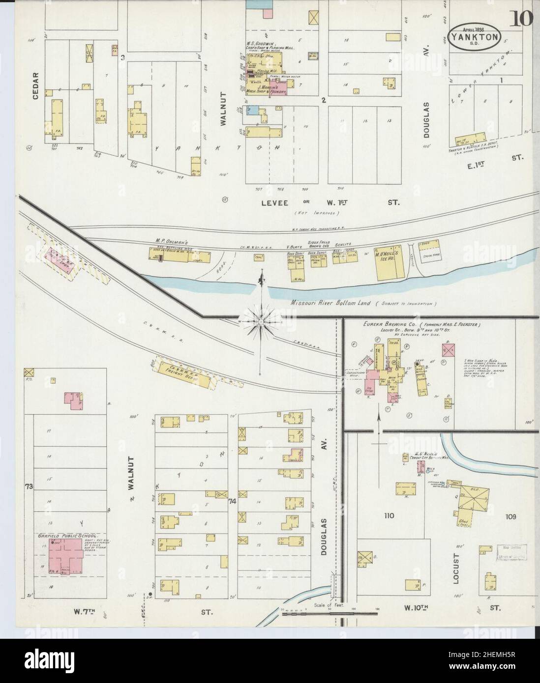 Map of yankton hi-res stock photography and images - Alamy