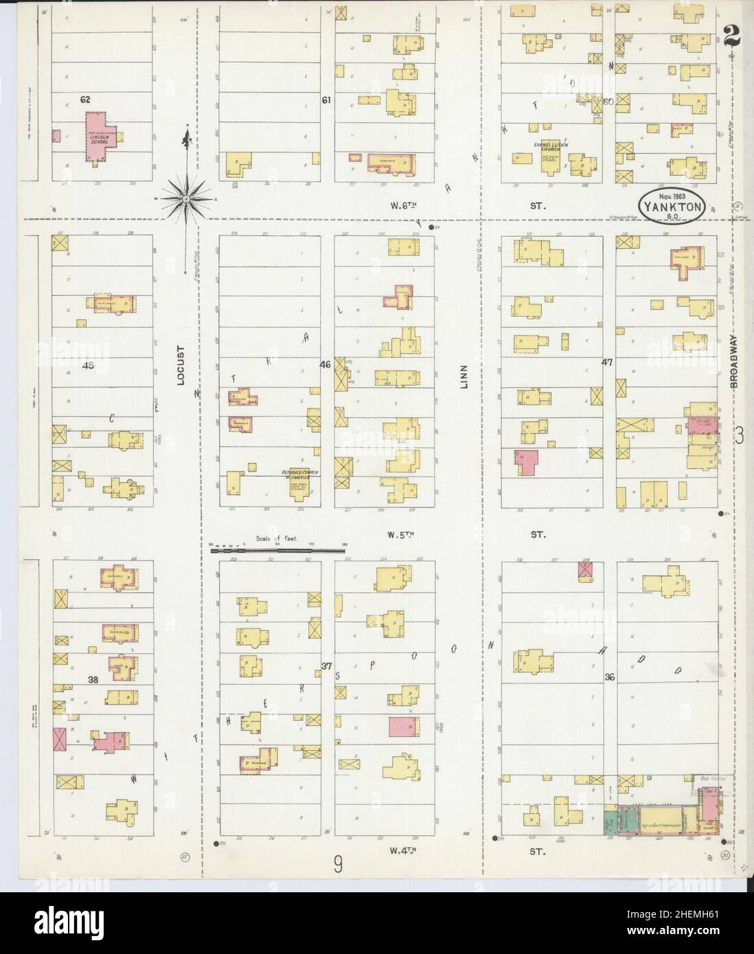 Map of yankton hi-res stock photography and images - Alamy