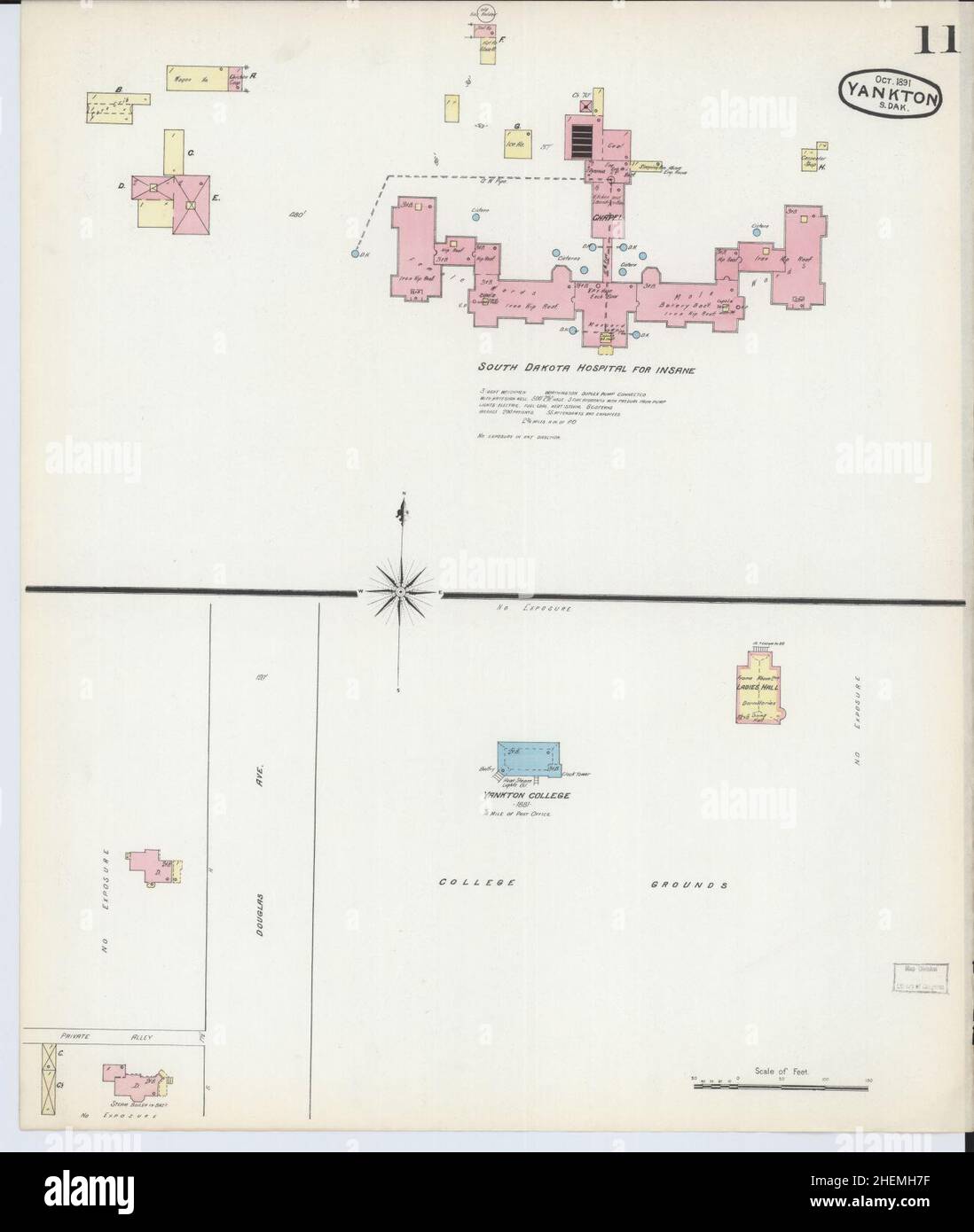 Map of yankton south dakota hi-res stock photography and images - Alamy
