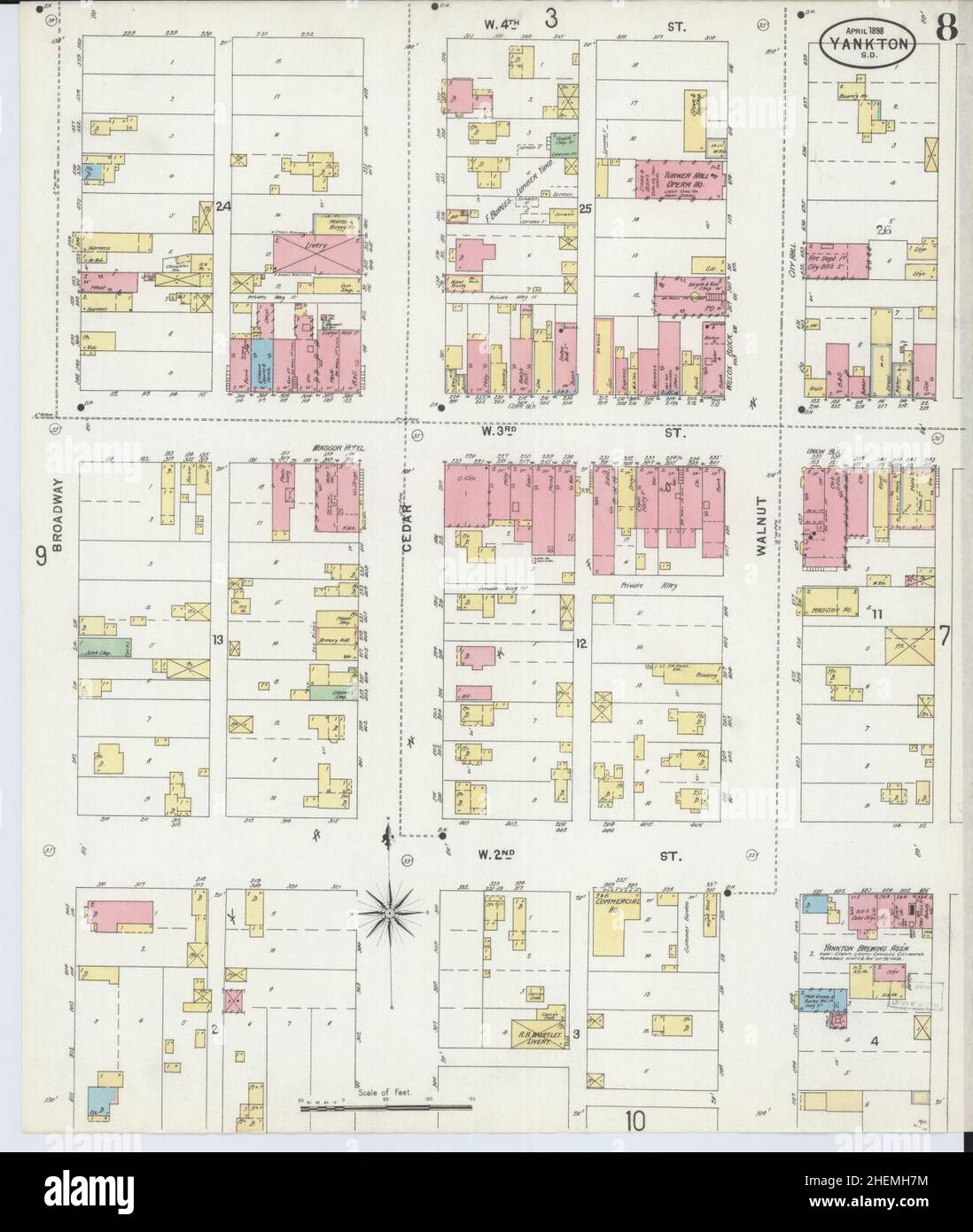 Map of yankton south dakota hi-res stock photography and images - Alamy