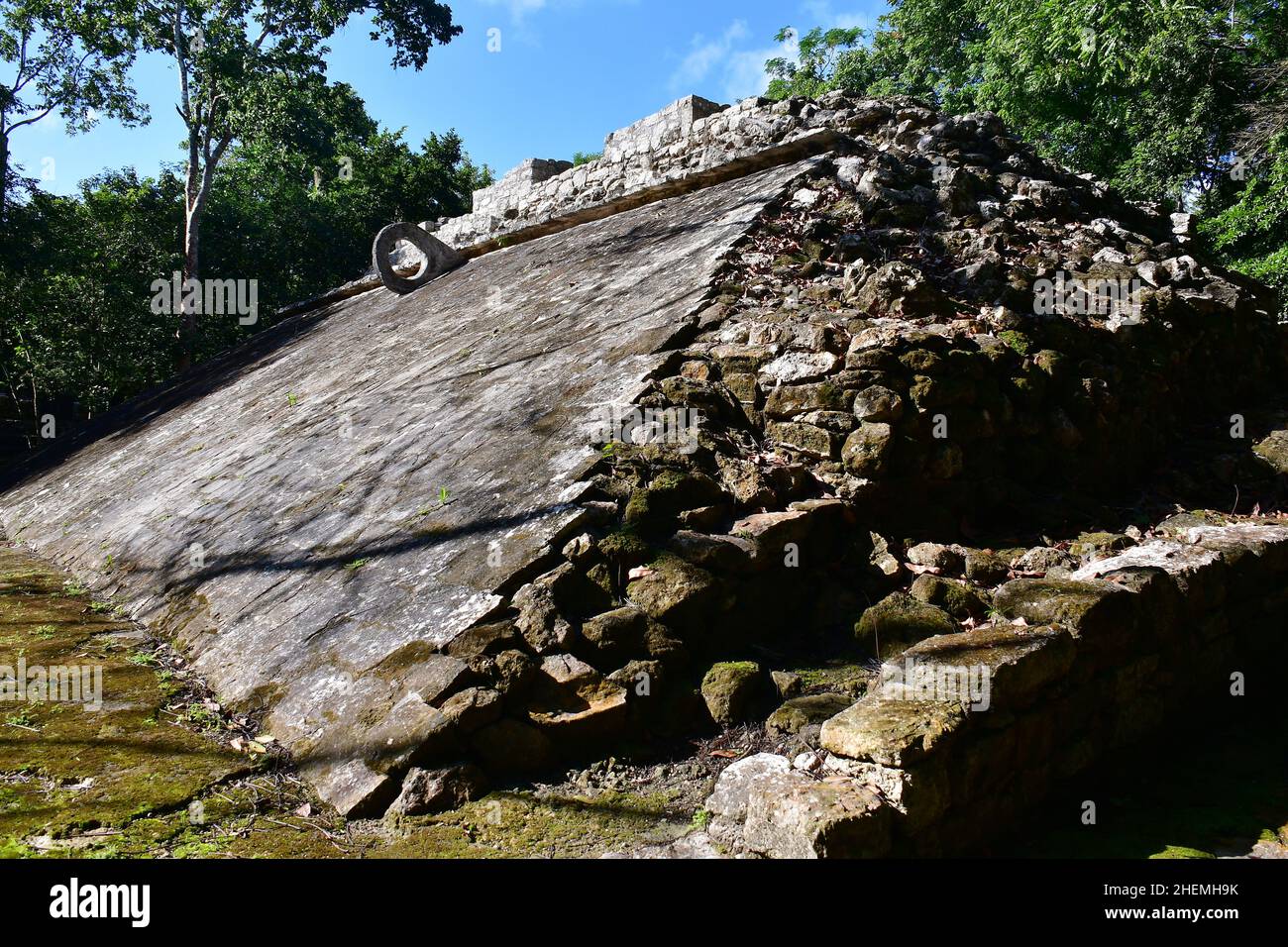 Ball court, Maya ruins, Coba group, Coba Archeological Area, Quintana ...