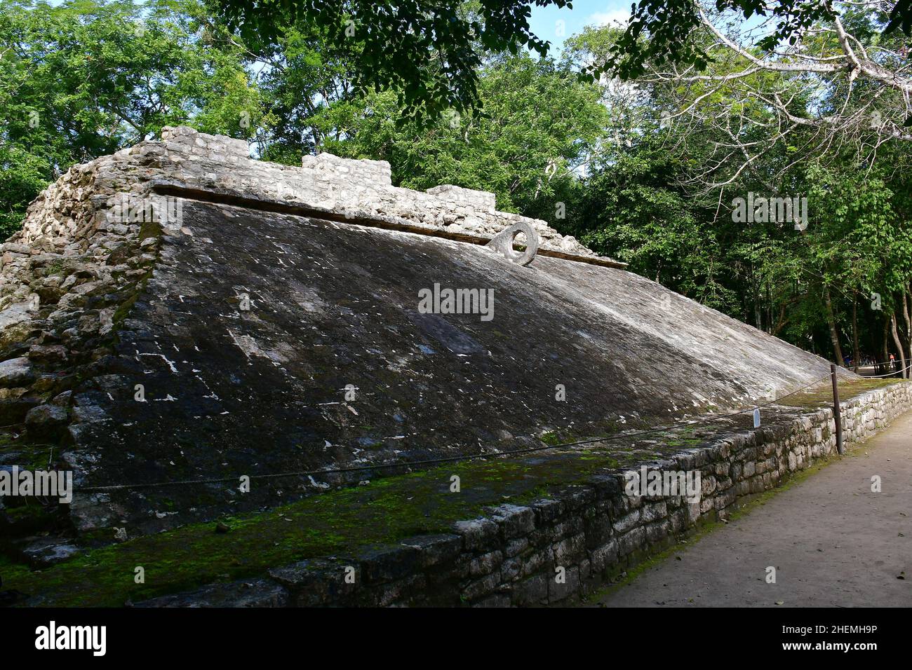 Ball court, Maya ruins, Coba group, Coba Archeological Area, Quintana ...